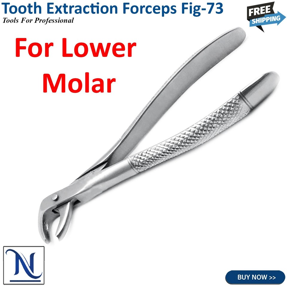 Fig.73 Dental Tooth Extracting Forceps Lower Molar Extraction Ortho ...