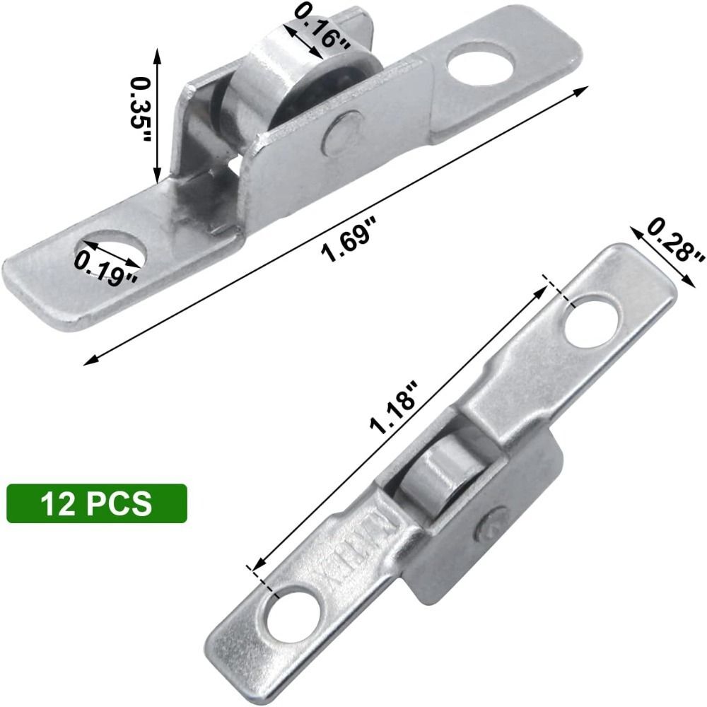 12 Pack Iron Window Roller Square Roller Assembly Windows, Cabinets ...