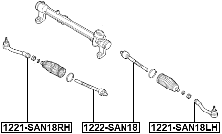 Steering Tie Rod End Left Fits Hyundai 56820G8000 | eBay