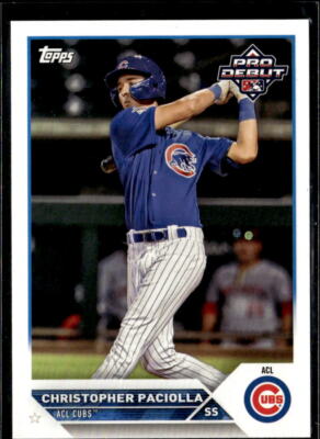 2023 Topps Pro Debut Christopher Paciolla ACL Cubs #PD-195 2 Card Lot ...
