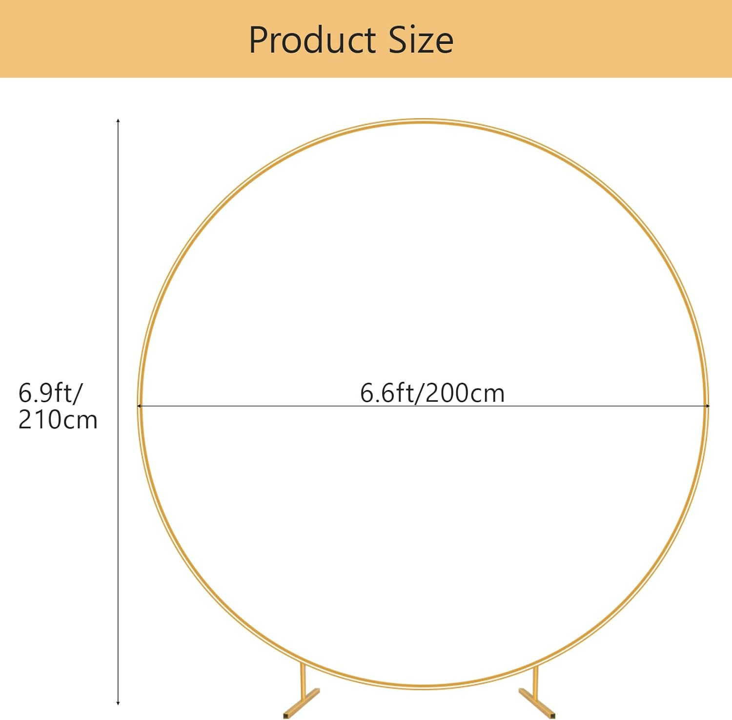 2M/ 6.6Ft round Backdrop Stand Stable & Durable Metal Background ...
