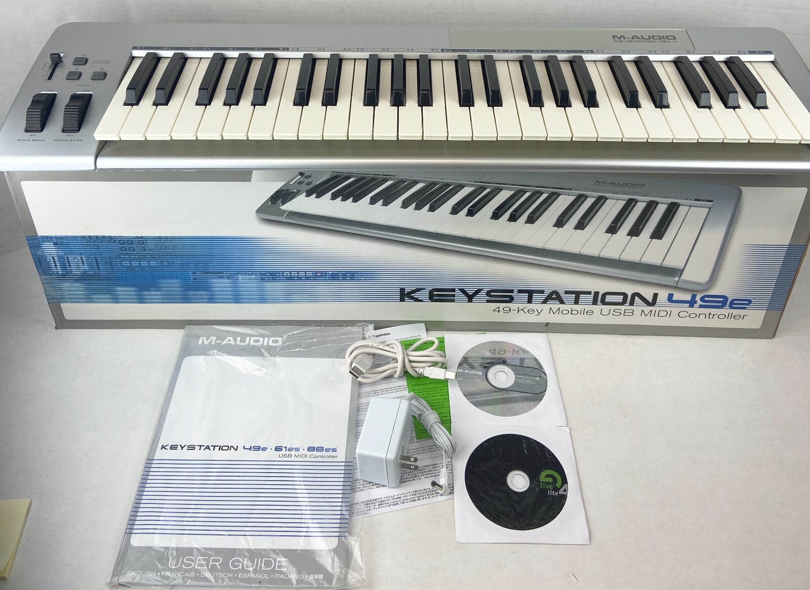 M-Audio Keystation 49e USB 49-Key MIDI Controller Original Box, Guide ...
