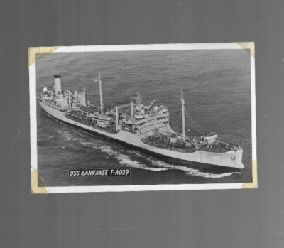 VINTAGE POSTCARD rp USS KANKAKEE T-A 039 1940s Birdseye View At Sea | eBay