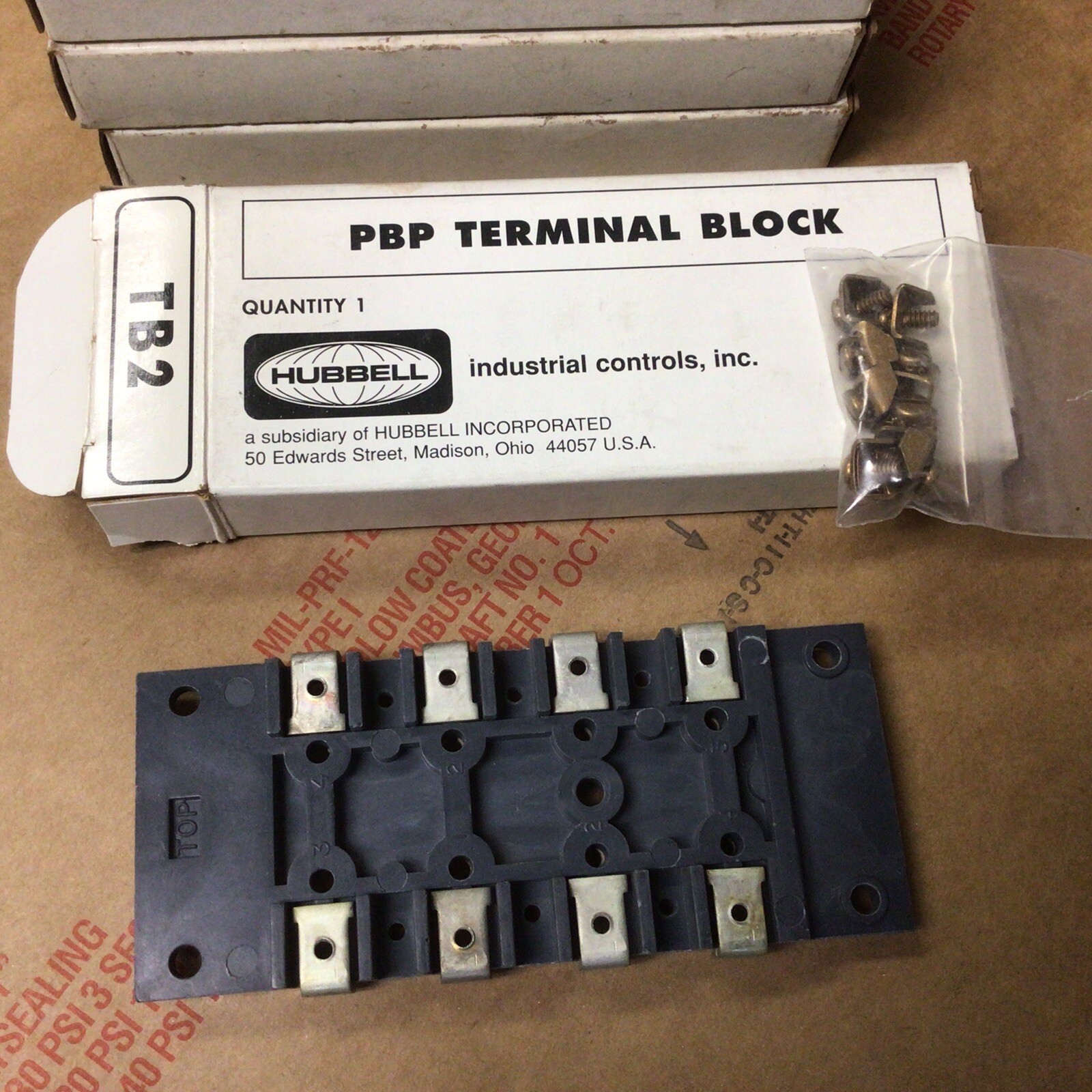 Hubbell TB2 PBP Terminal Block 250VAC NEW | eBay