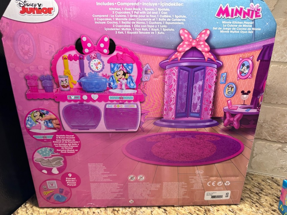 Disney Minnie Mouse Kitchen Play Set, Oven Set Pan Set Best Christmas ...