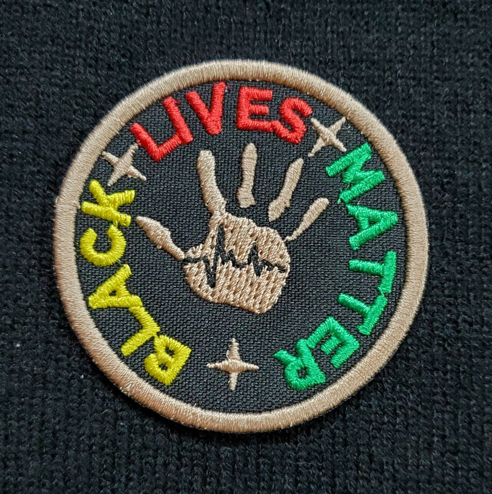 Black Lives Matter Embroidered Sew/Iron-On Patch 2.4" Hook & Loop BLM ...