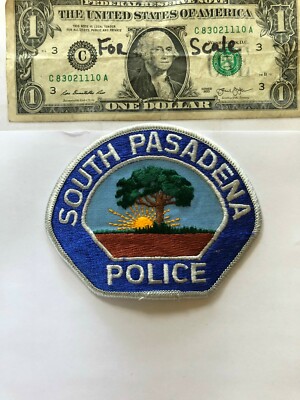 Rare South Pasadena California Police Patch Un-sewn great shape | eBay