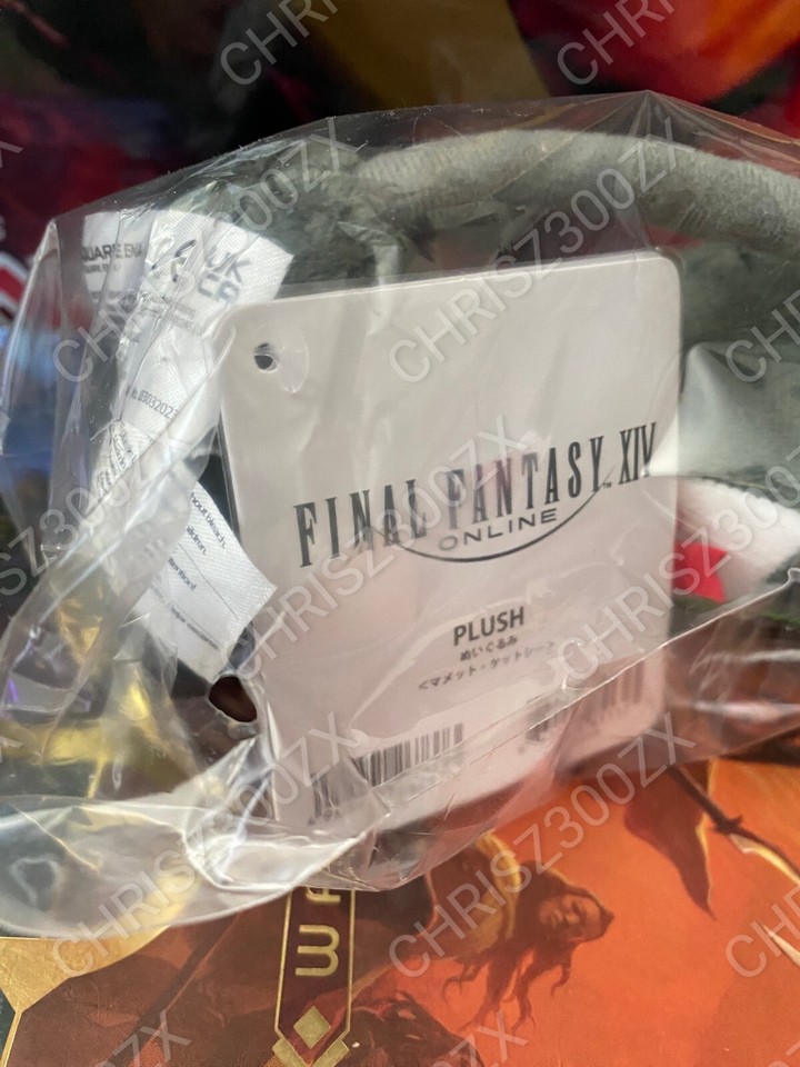 final Fantasy XIV Cait Sith Doll Plush Figure Plushie + Cat Ears Head ...