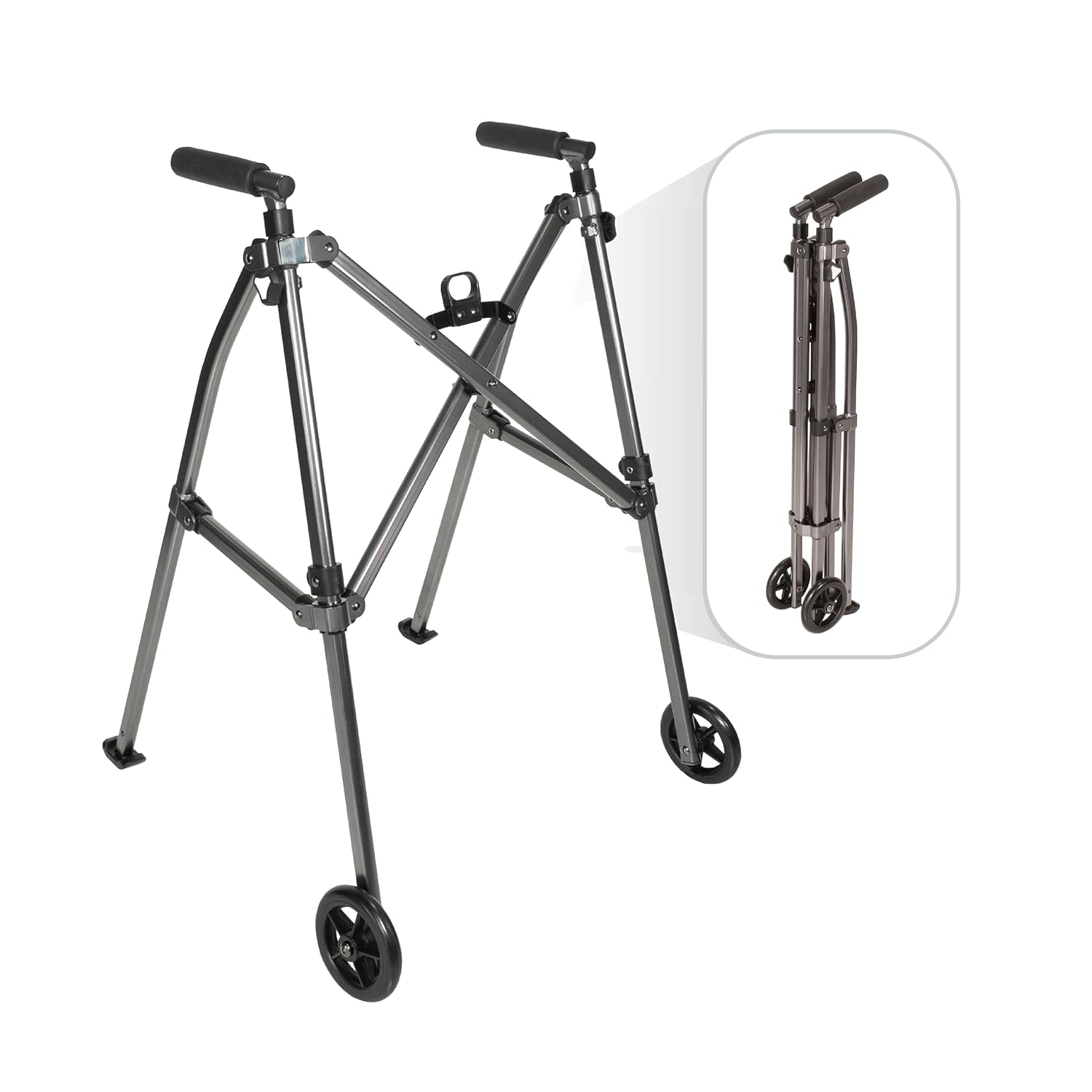 Able Life Space Saver Walker Lite W/Wheels, Lightweight Folding Walker ...
