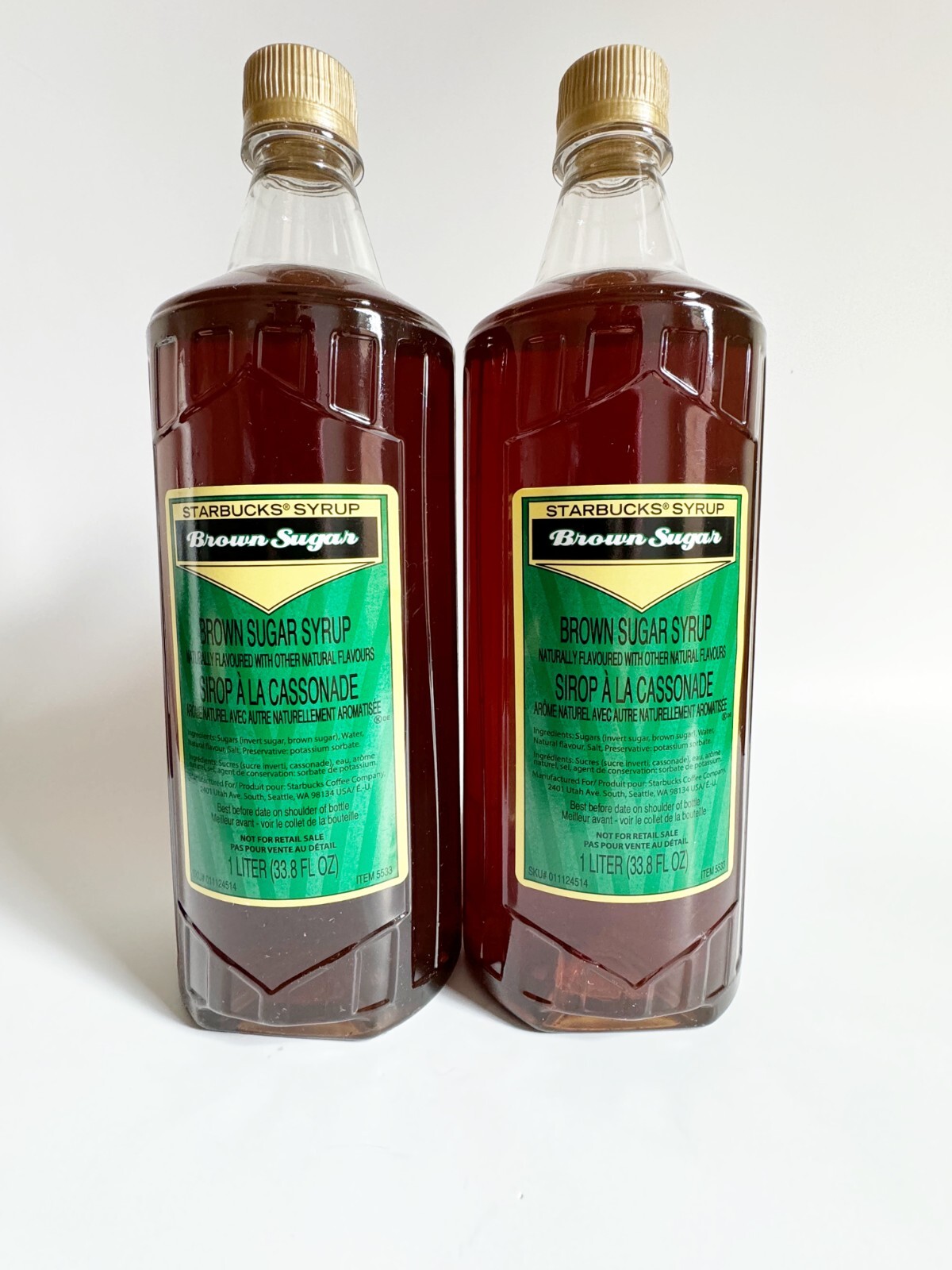 Starbucks Brown Sugar Syrup - 2 Bottles - 1 Liter Bottle - Dec 2025 | eBay