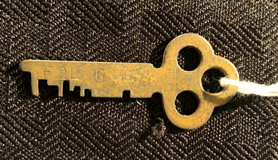 Old Miller Lock Co Philadelphia Three Hole Key with Brass Keychain ...