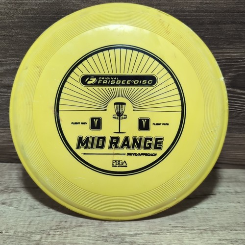 Wham-O Mid Range Original Frisbee Disc PDGA Golf Yellow Old Run 179 ...