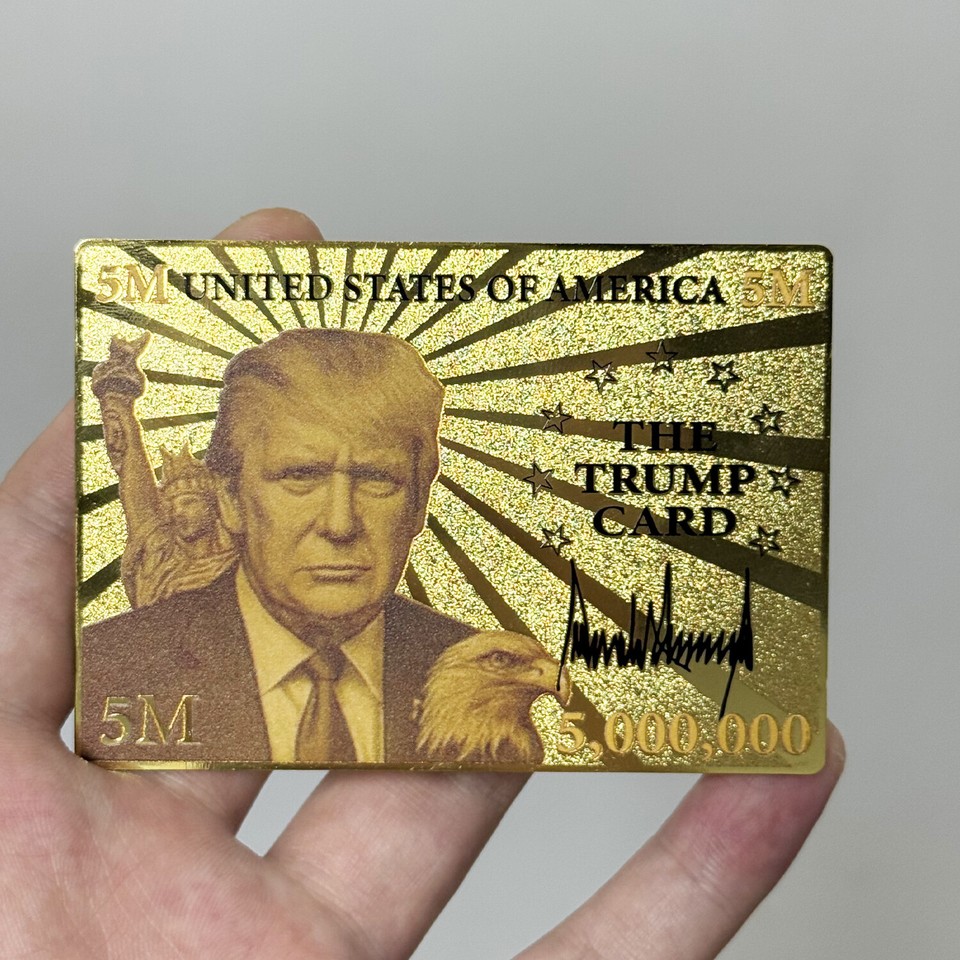 Custom DONALD TRUMP 2025 5Million Gold Card US President 5M The Trump ...