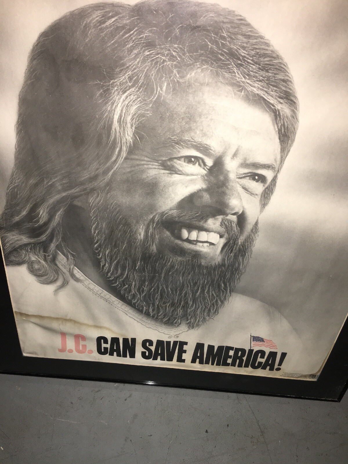 Jimmy Carter Campaign Poster 1976 JC Full Size Jesus Christ 39 USA ...