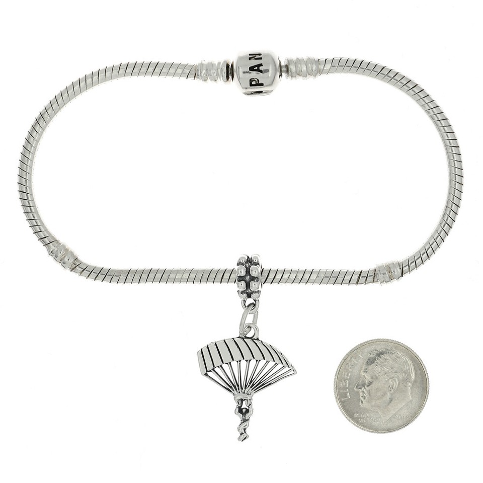 Sterling Silver Parasailing Parachute Skydiving Skydiver Dangle Bead ...