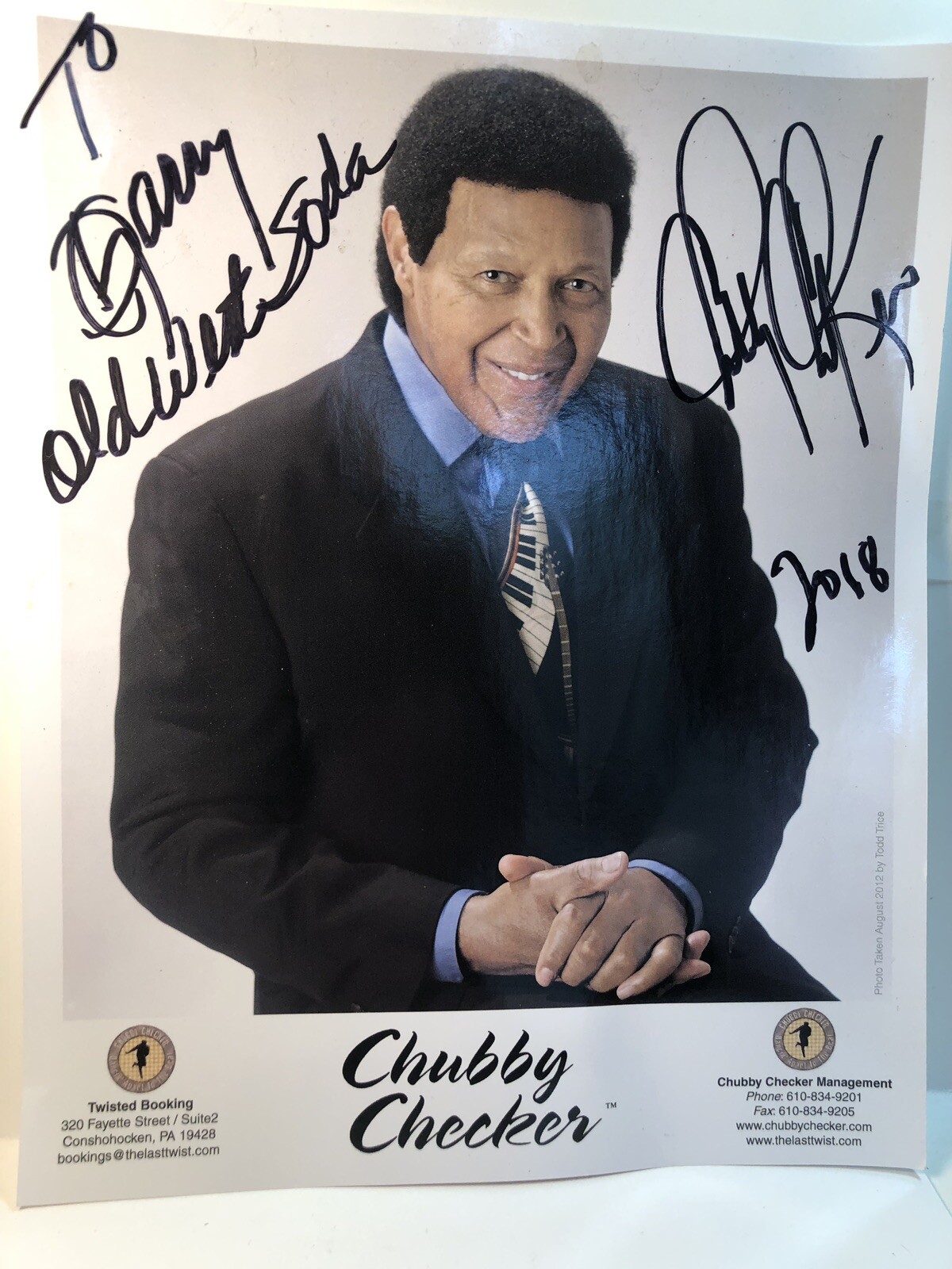 Hand Signed Autographed Picture Of Chubby Checker | eBay