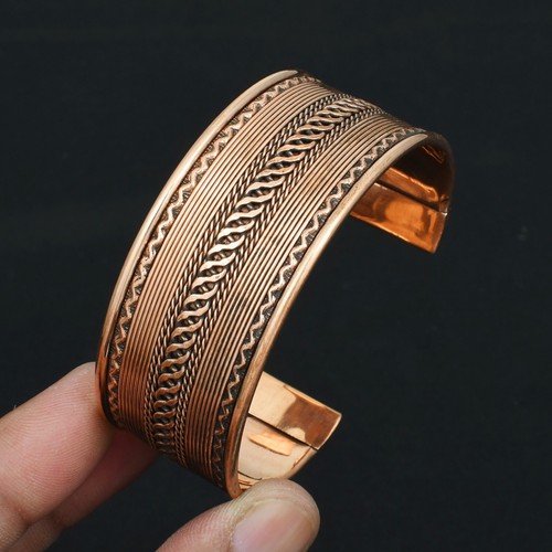 Pure Copper Bracelet Arthritis Pain Energy Therapy Cuff Twist For Gift ...