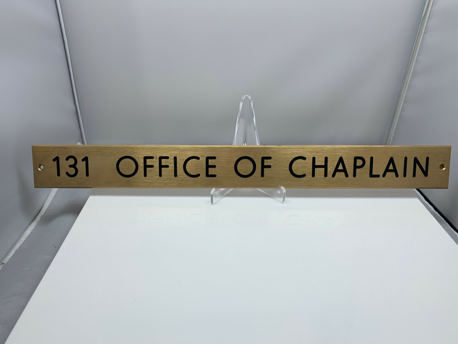 Vintage Brass Door Navy Name Plate - "131 Office of Chaplain" | eBay