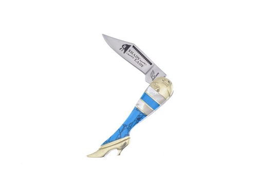 Lady Leg Knife Limited Edition "Shady Lady" MOP & Turquoise Handles ...