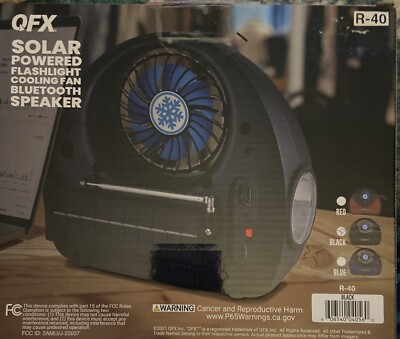 QFX R-40 Multi-functional FM Radio +Bluetooth+USB/SD/AUX+flashlight ...