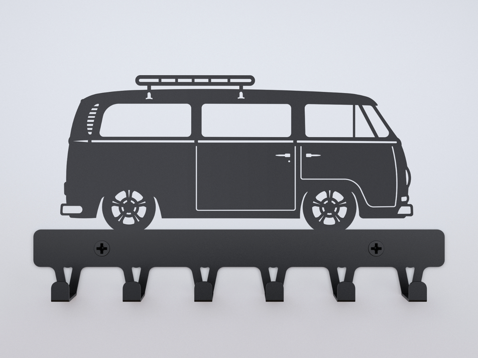 VW T2 gift key holder Transporter Wall rack Metal VAN Bus Hippy ...