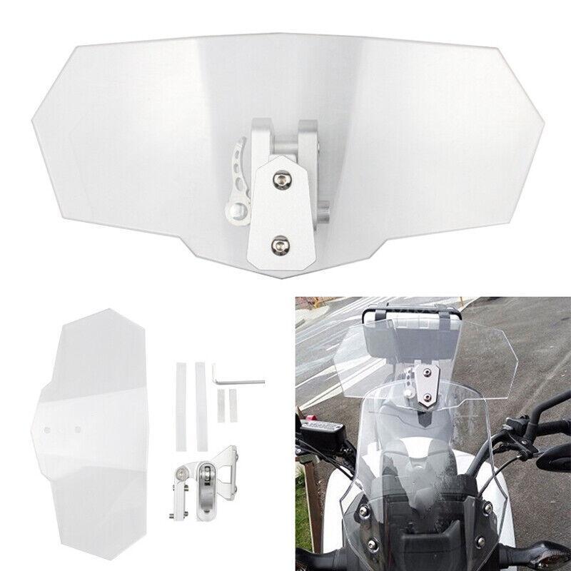 Motorcycle Universal Windshield Extension Adjustable Spoiler Windscreen ...