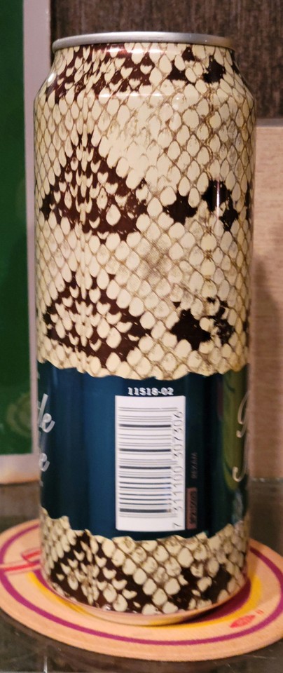 BOTTOM OPEN ALUMINUM RATTLE SNAKE 50cL STAY TOP BEER CAN STONEY CREEK ...
