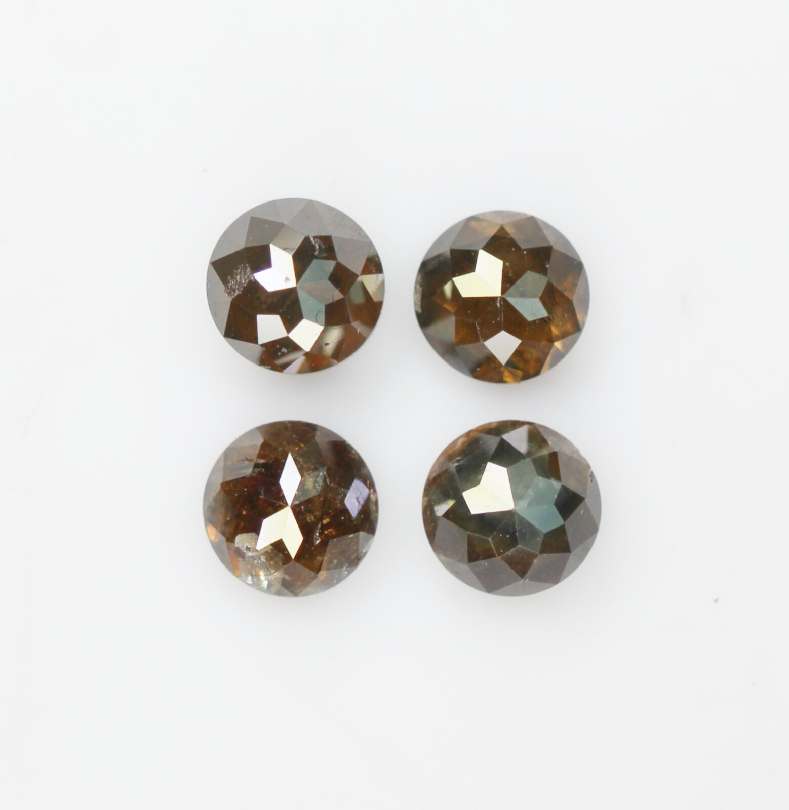 1.99 CT Natural Loose Diamond Fancy Brown Color Round Rose Cut ...