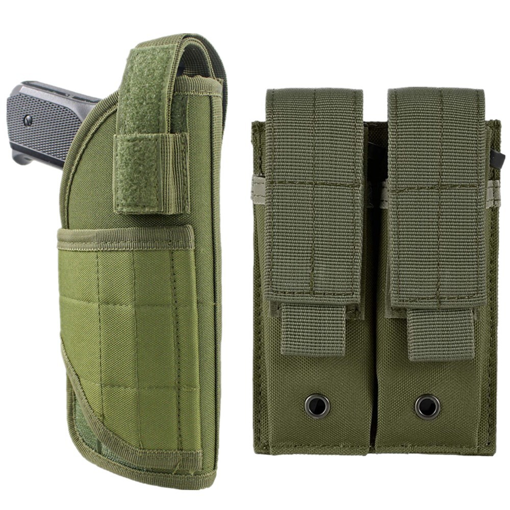 US Tactical Right Hand Belt Pistol Gun Holster with Molle Double ...