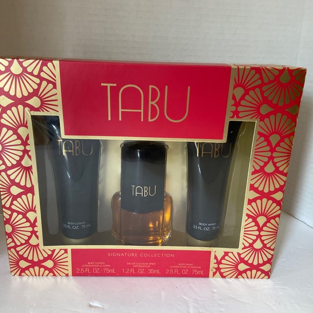 Tabu Signature Collection Fragrance Gift Set Lotion Body Wash Cologne 2 ...