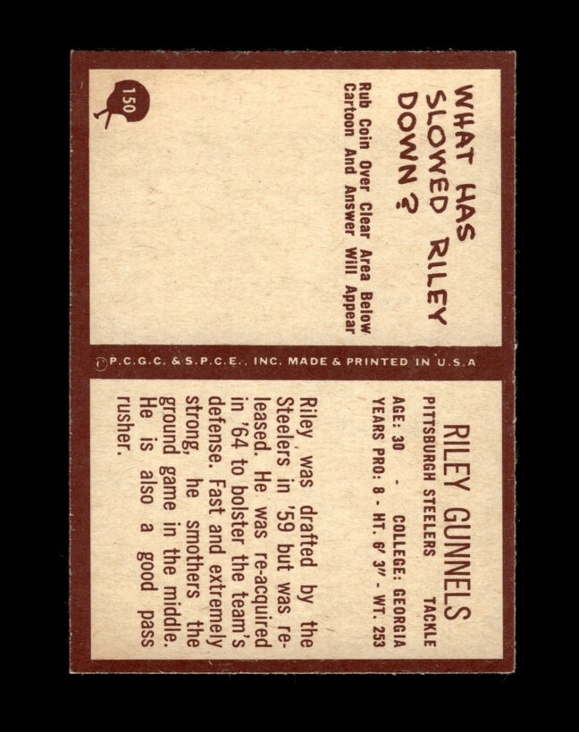 1967 Philadelphia Set-Break #150 Riley Gunnels NR-MINT *GMCARDS* | eBay