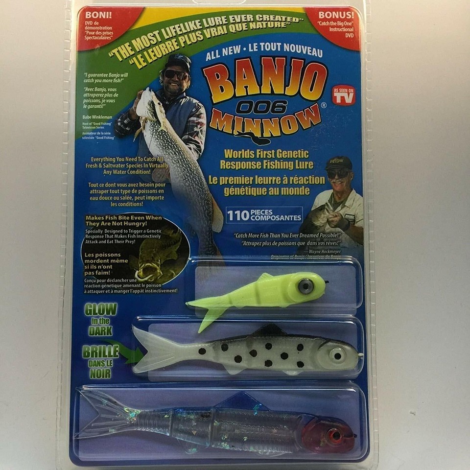 Banjo Minnow 006 - 110 Piece Fishing System Free Shipping Soft Plastic ...