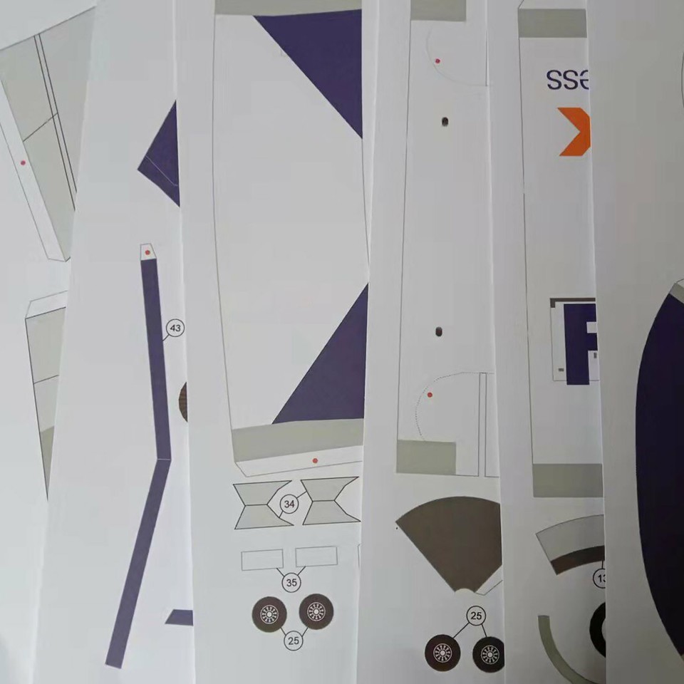 1/100 Fedex MD-11 Air Plane 3D Paper Model Cargo Aircraft Unassembled ...