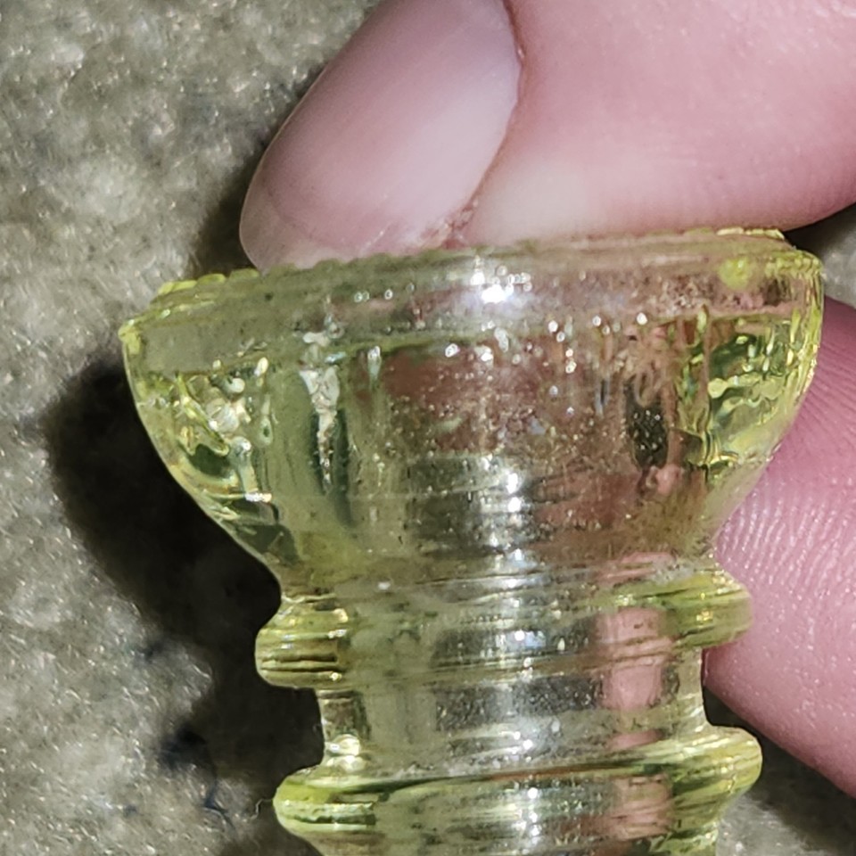 Vintage Uranium Vaseline Glass Miniature Insulator | eBay