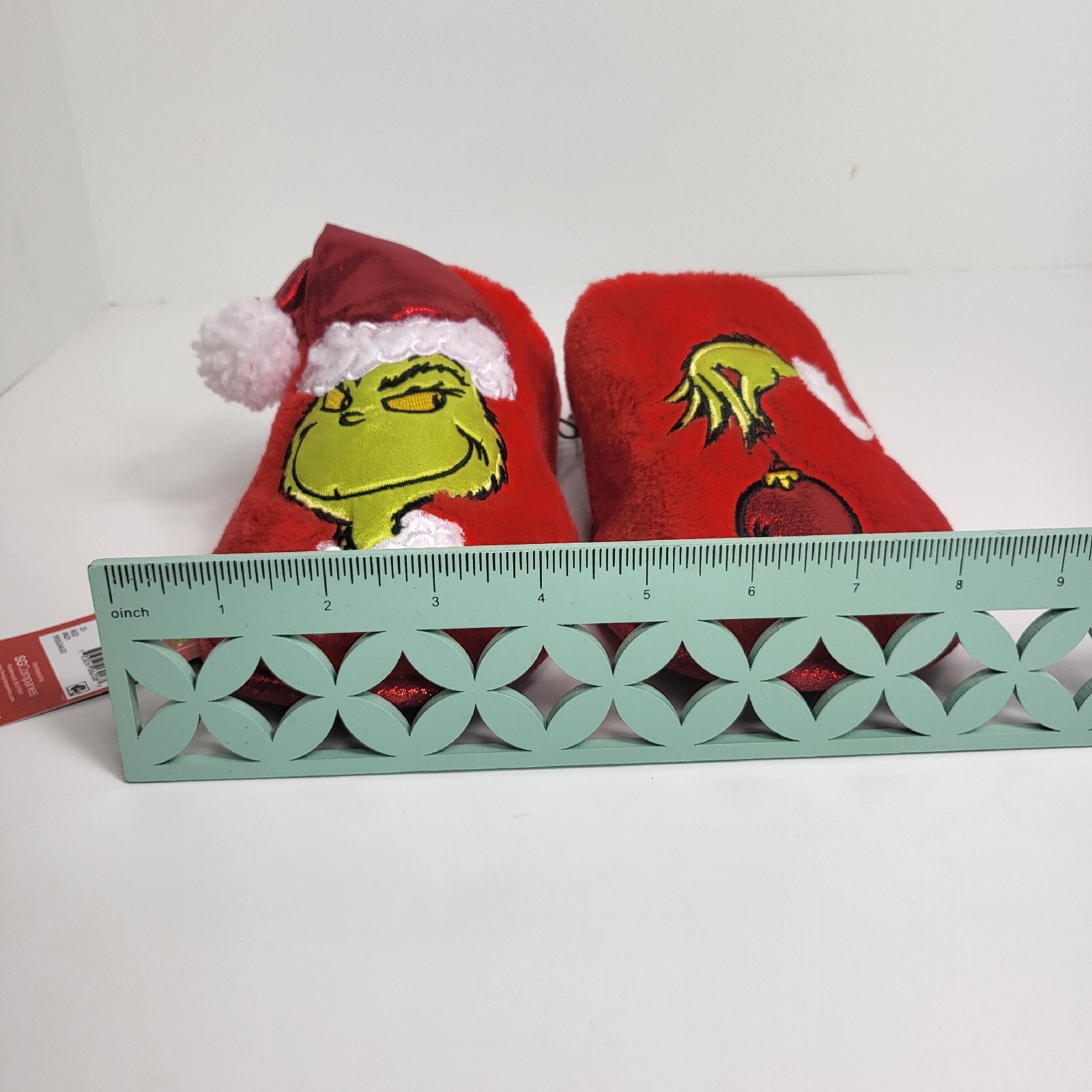 Dr. Seuss How The Grinch Stole Christmas Womens Slippers Size 7-8 Red ...