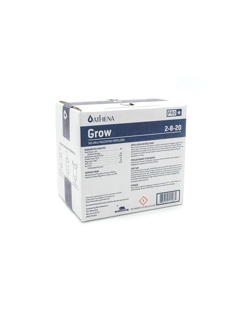 Athena Pro GROW Soluble Vegetative Fertilizer (2-8-20) 10 Pound | eBay