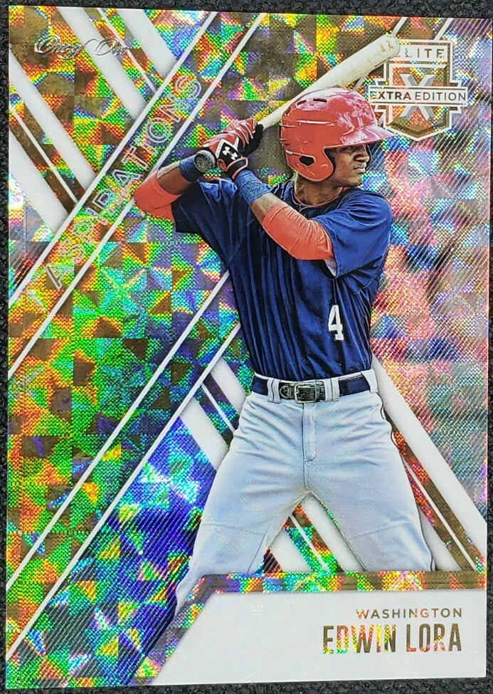 EDWIN LORA 2017 Elite Extra Edition Aspirations GOLD PARALLEL RC #1/1 ...