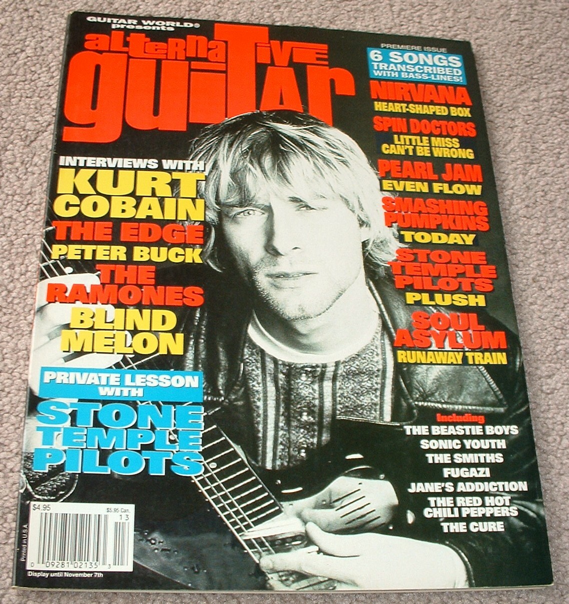 ALTERNATIVE GUITAR Premier 1st ISSUE Guitar World TAB Kurt Cobain ...