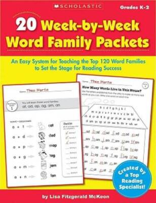 20 Week-by-Week Word Family Packets: An Easy System for Teaching the ...