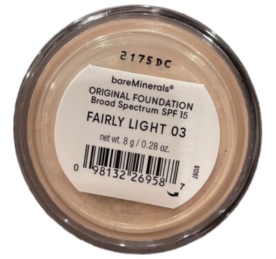 Bareminerals Original Foundation SPF 15 " Fairly Light 03 " ( 8g ) New ...