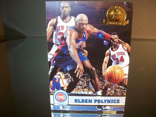Parallel Olden Polynice SkyBox NBA Hoops 1993 Card 64 Detroit Pistons ...