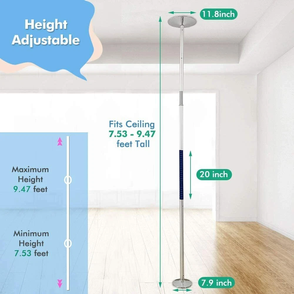 Vertical Grab Bar Floor To Ceiling | Shelly Lighting