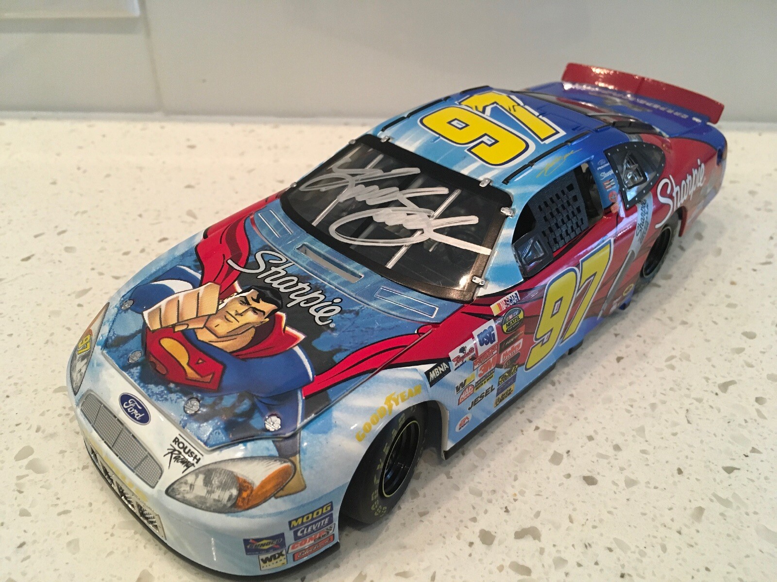AUTOGRAPHED Kurt Busch #97 2004 Superman / Sharpie 1/24 Team Caliber ...