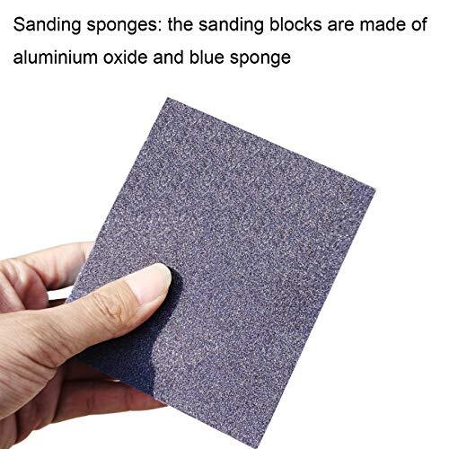 12 Pack Sanding Sponge Blocks Reusable Drywall Sander Sponges, 100 Grit ...
