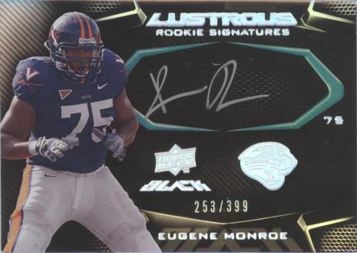 2009 Upper Deck Black - Lustrous Rookie Signatures Eugene Monroe #129 / ...