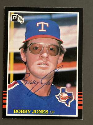 Bobby Jones Autograph Signed 1985 Donruss Texas Rangers | eBay