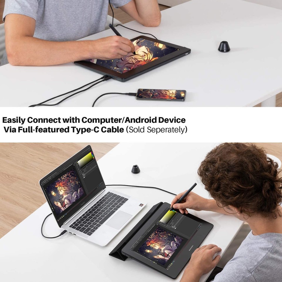 13.3 inch Graphic Tablet With Screen Full-laminated Pen Display GAOMON ...