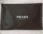 PRADA Beauty Logo Triangle Hand Held Purse Mirror & Fitted Pink Case ...