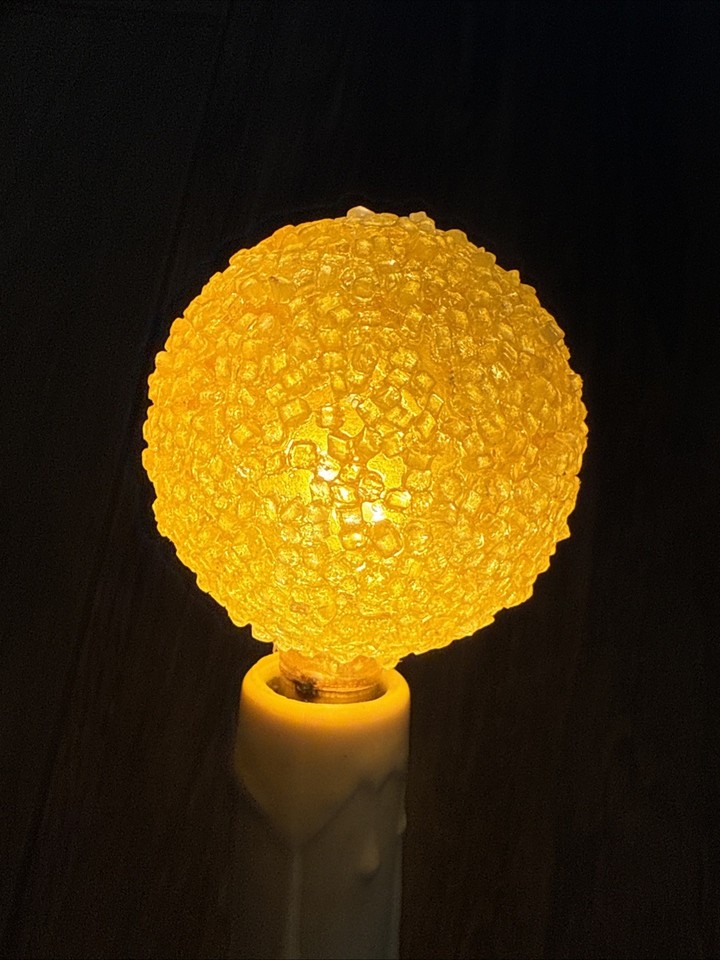 Lot of 20 Vintage Lighted ICE Christmas Frosted Snowball Bulbs Tested ...