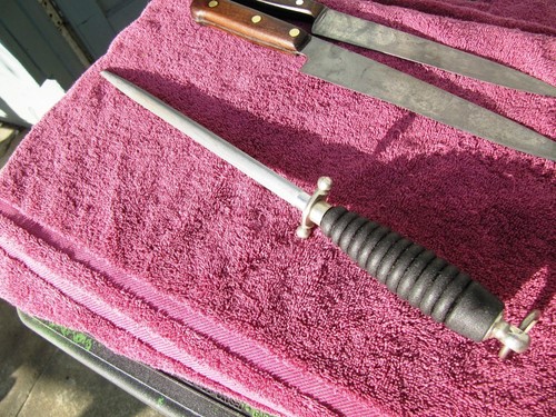 GERMAN HONING STEEL WUSTHOF Dreizack Hartverchromt 16" Knife Sharpener ...